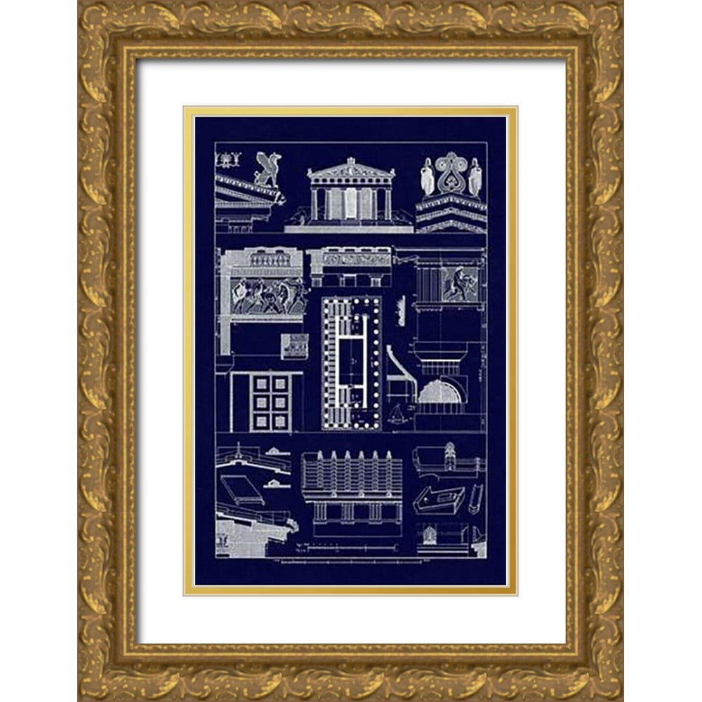 Buhlmann, J. 11x14 Gold Ornate Wood Framed with Double Matting Museum ...