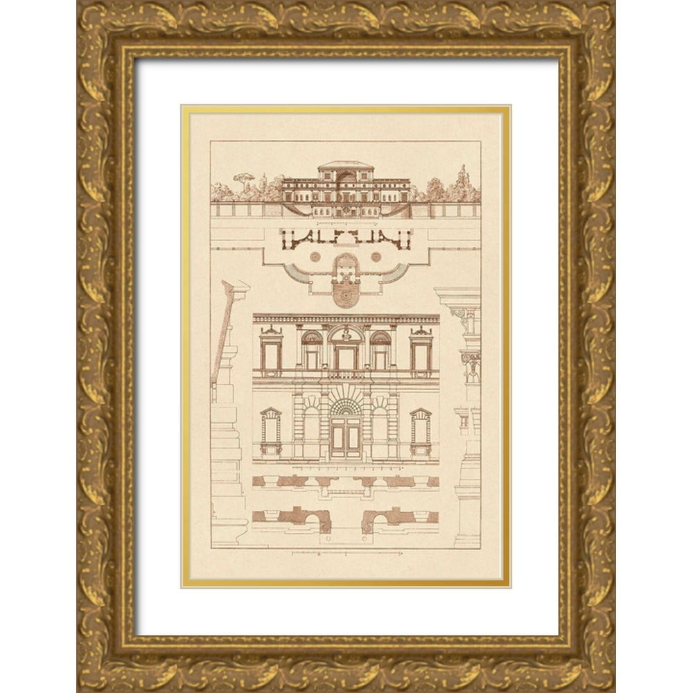 Buhlmann, J. 11x14 Gold Ornate Wood Framed with Double Matting Museum ...