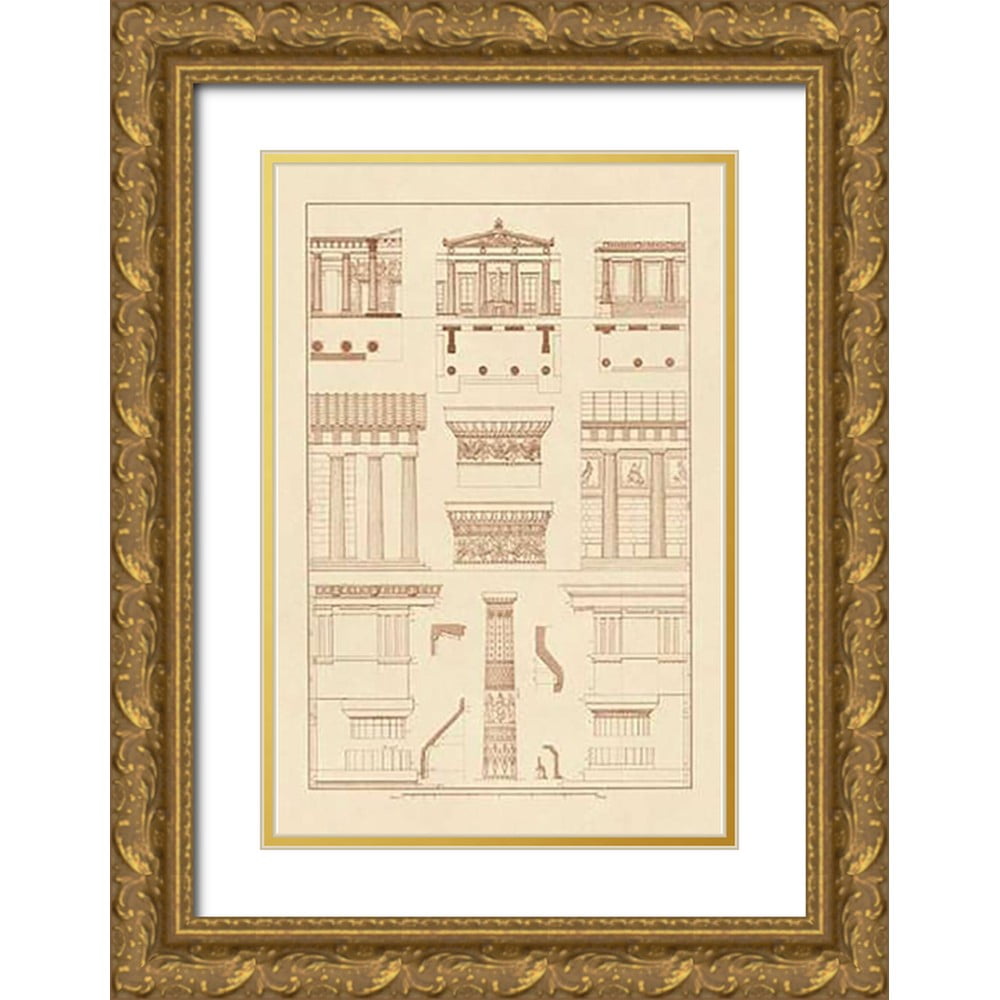Buhlmann, J. 13x18 Gold Ornate Wood Framed with Double Matting Museum ...