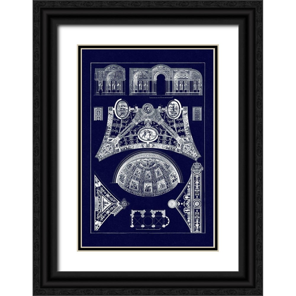 Buhlmann, J. 17x24 Black Ornate Wood Framed with Double Matting Museum ...