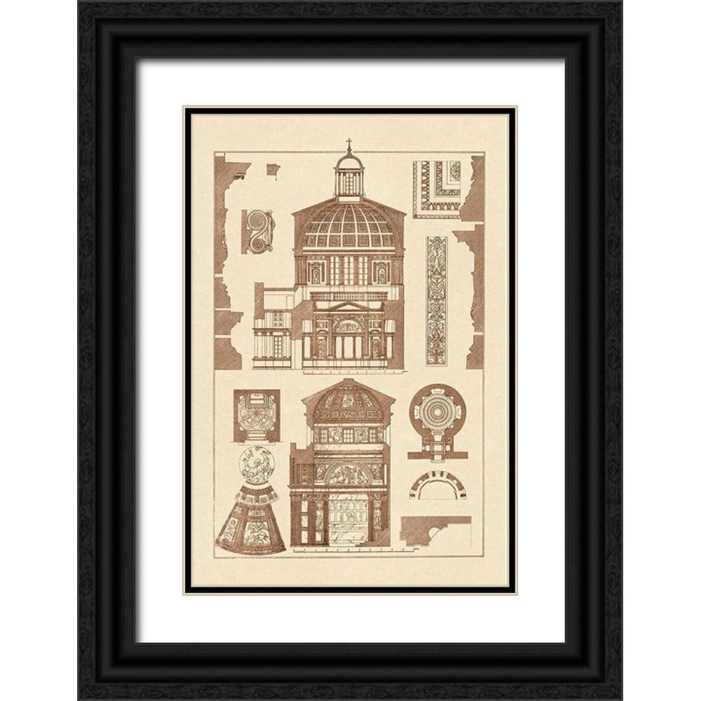 Buhlmann, J. 17x24 Black Ornate Wood Framed with Double Matting Museum ...