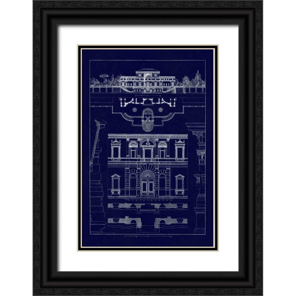 Buhlmann, J. 17x24 Black Ornate Wood Framed with Double Matting Museum ...