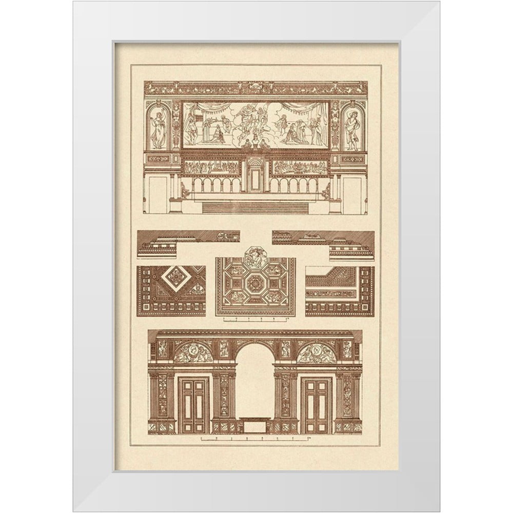 Buhlmann, J. 17x24 White Modern Wood Framed Museum Art Print Titled - Decoration of Large Halls ...
