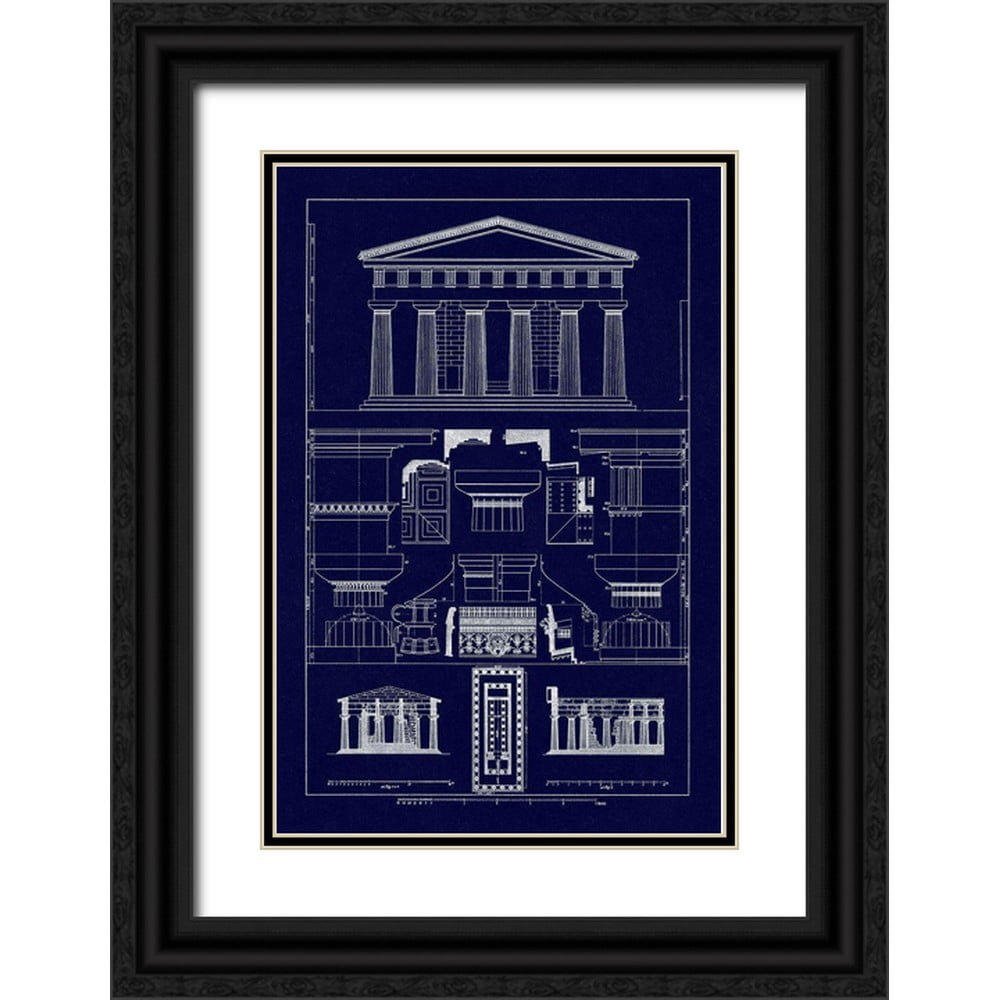 Buhlmann, J. 23x32 Black Ornate Wood Framed with Double Matting Museum ...