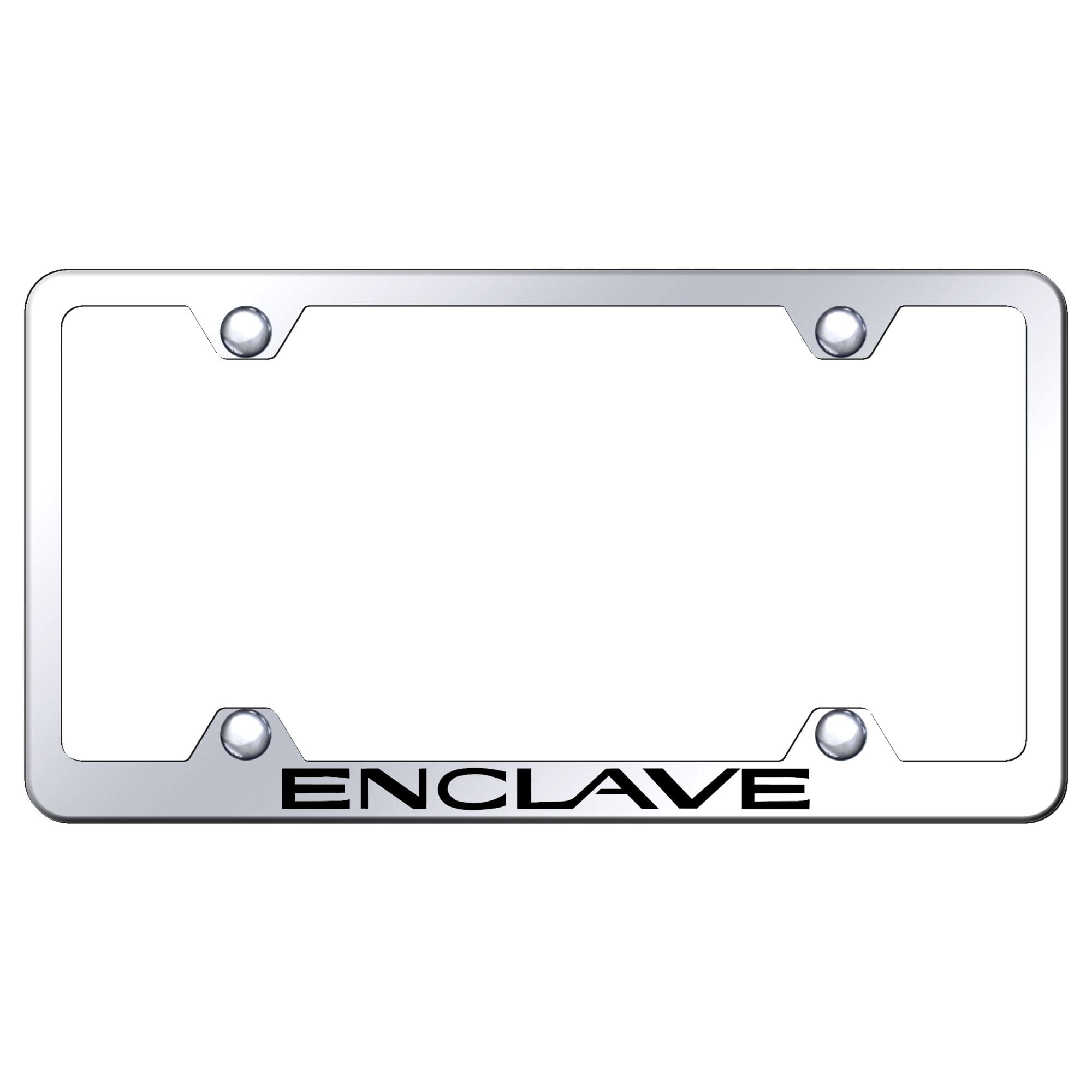 Buick Enclave Laser Etched Logo Wide Body License Plate Frame (Chrome ...