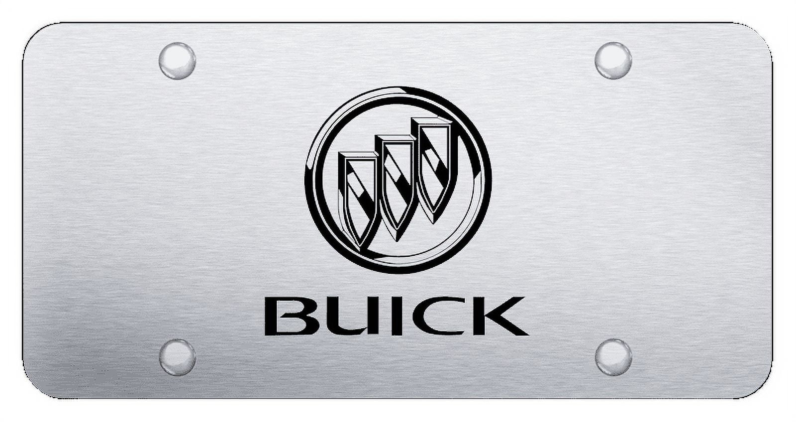 Buick Laser Etched Logo License Plate (Brushed Chrome) - Walmart.com