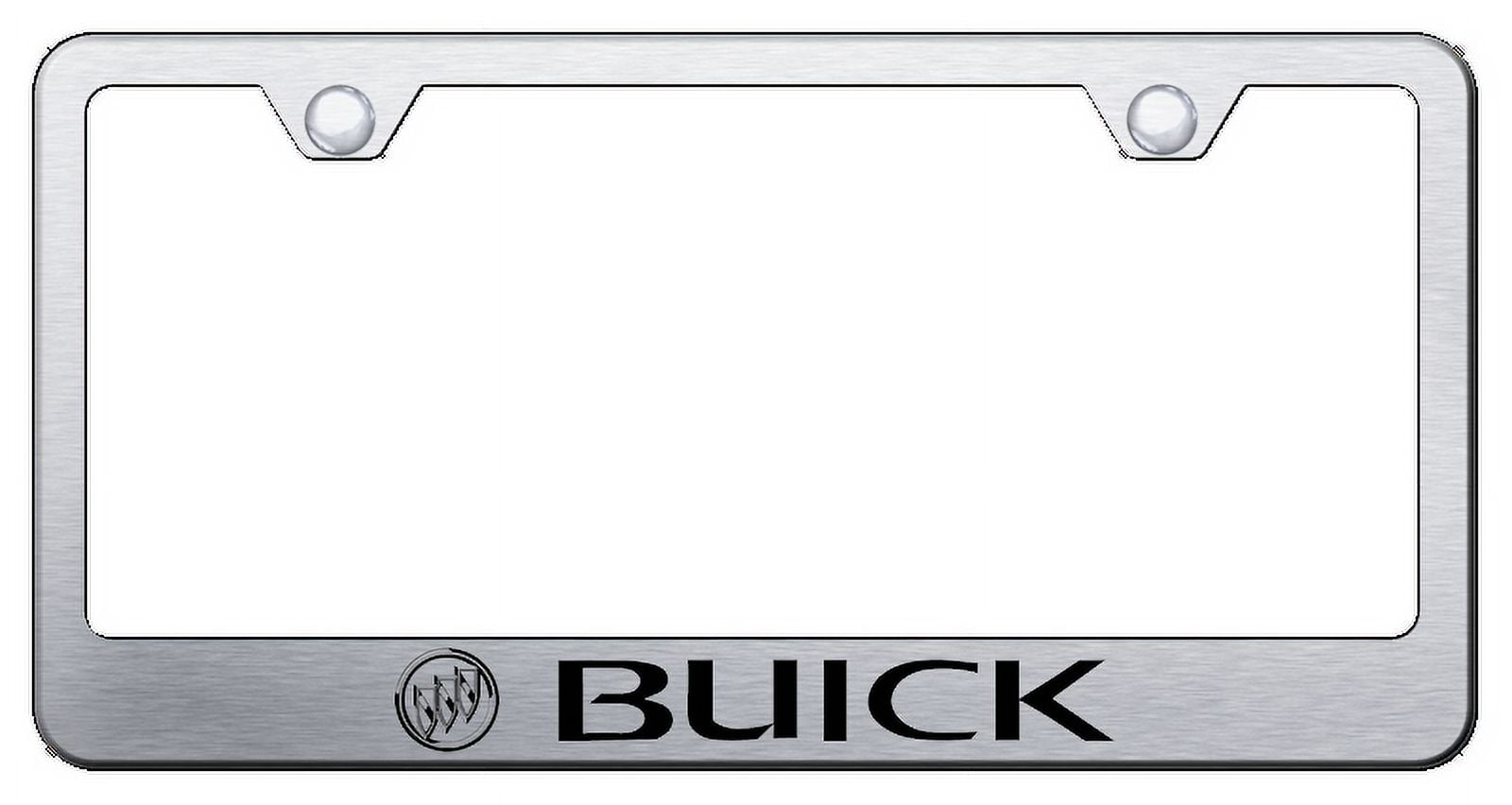 Buick Laser Etched Logo Stainless Steel License Plate Frame (Brushed ...