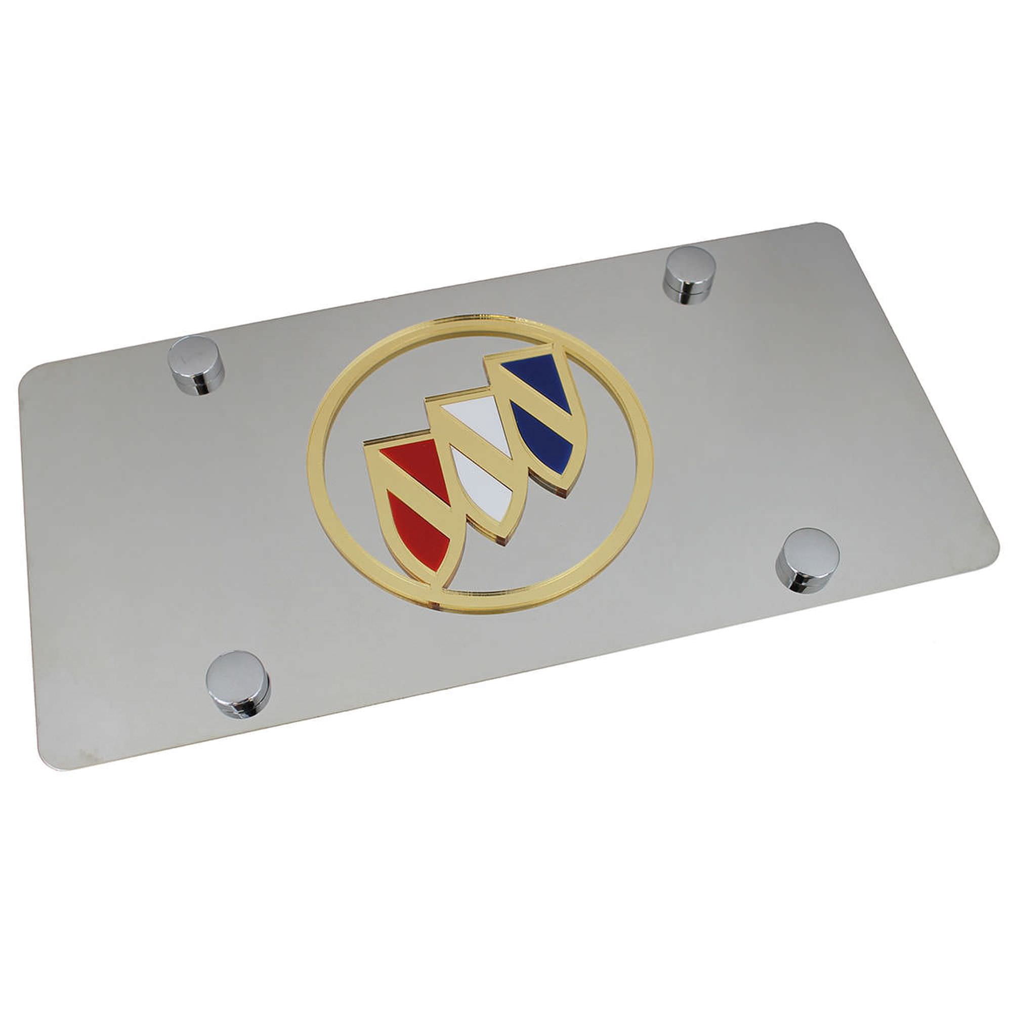 Buick Logo License Plate (Gold on Chrome) - Walmart.com