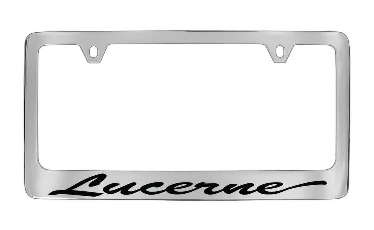 Buick Lucerne Script Chrome Plated Brass License Plate Frame - Walmart.com