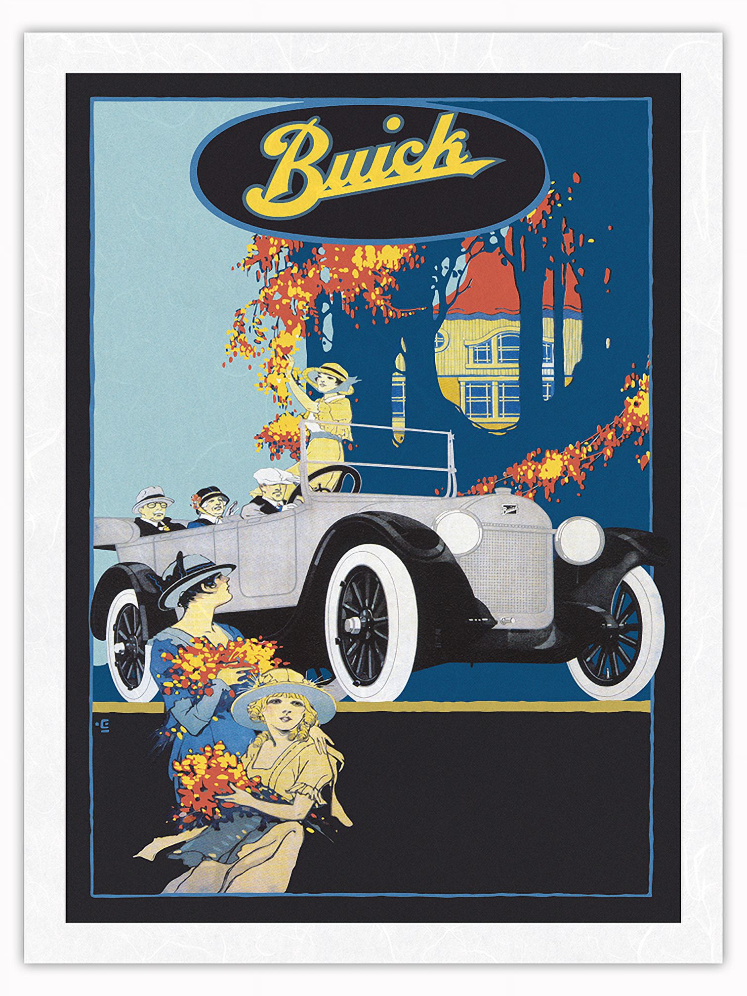 Buick Master Six Series - Vintage Automobile Poster c.1924 - Japanese ...
