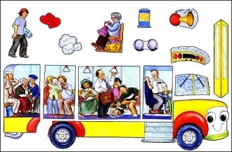 Build A Bus Wheels On The Bus Felt Figures For Flannel Board Stories ...