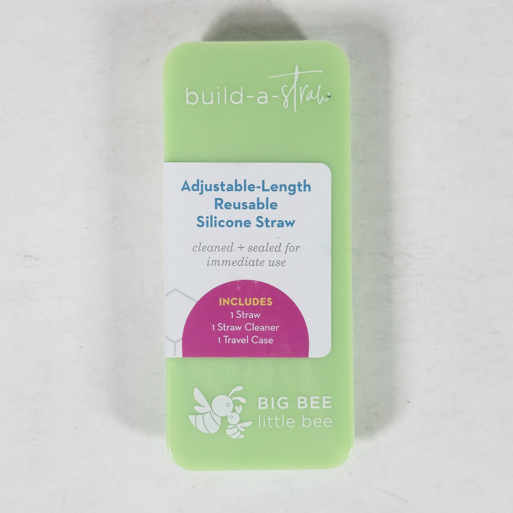 Build-A-Straw Reusable Silicone Straw (Lime) by Big Bee Little Bee ...
