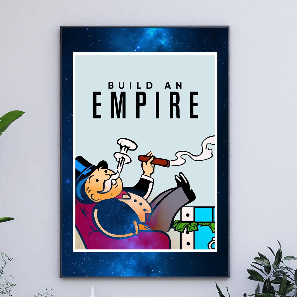 Build An Empire Wall Art Motivational Poster Monopoly Inspired Art ...