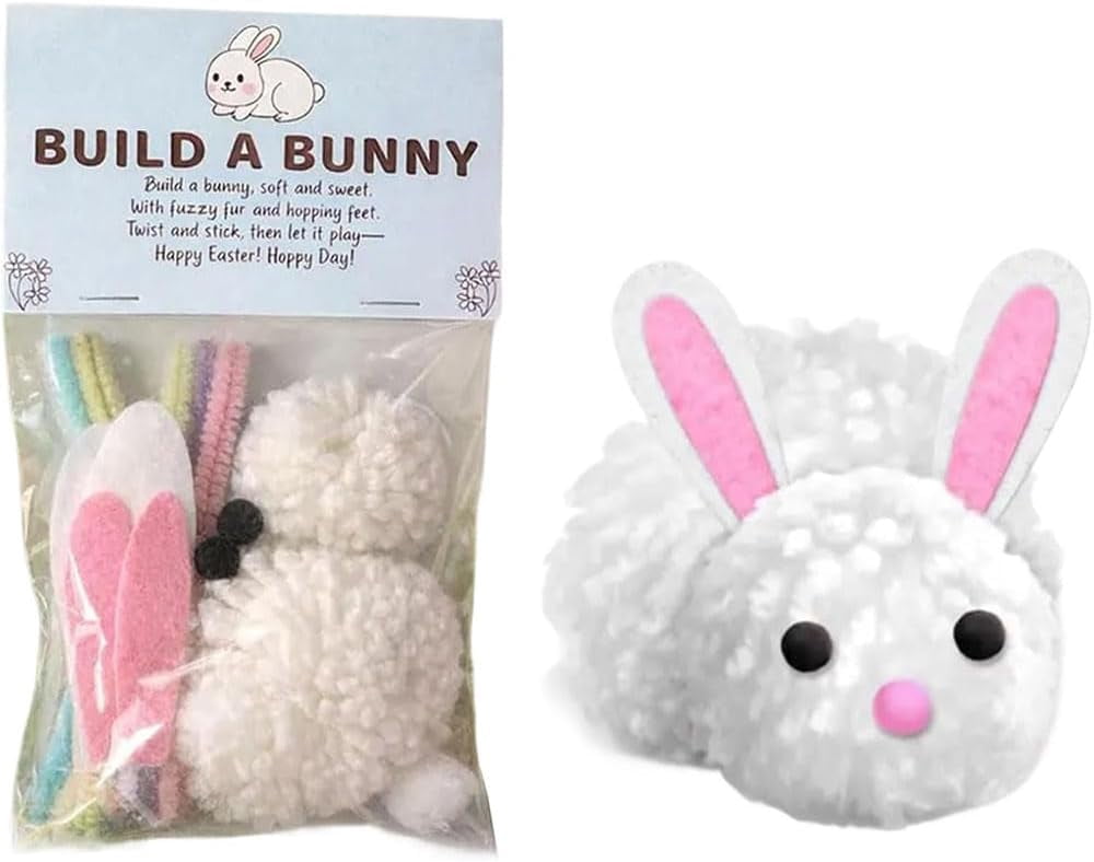 Build a Bunny Easter Craft Kit for Kids, Easy Easter Bunny Crafts Set ...