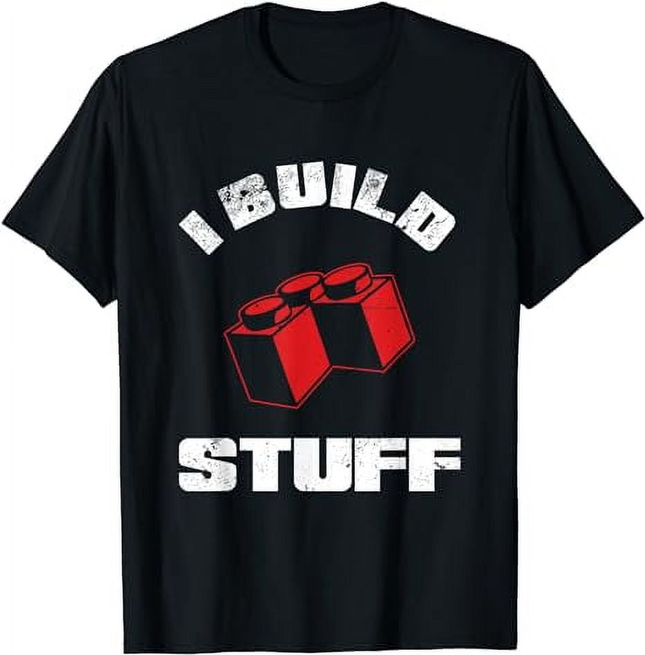 Build Stuff Big Building Blocks Master Builder Engineer Toys T-Shirt ...