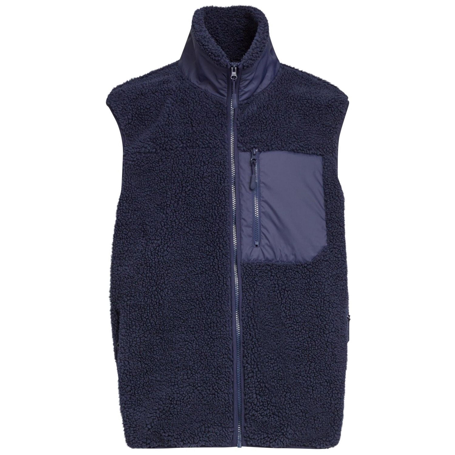 Build Your Brand Mens Bonded Sherpa Vest - Walmart.com