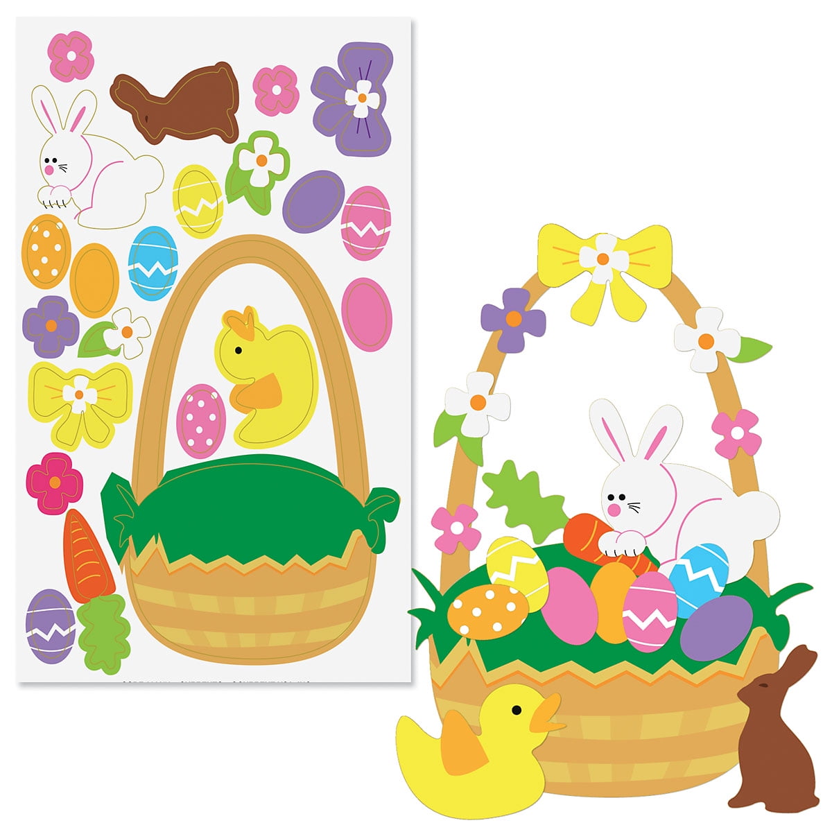 Build-Your-Own-Easter Basket Sticker Set - Easter Basket Stuffers, DIY ...