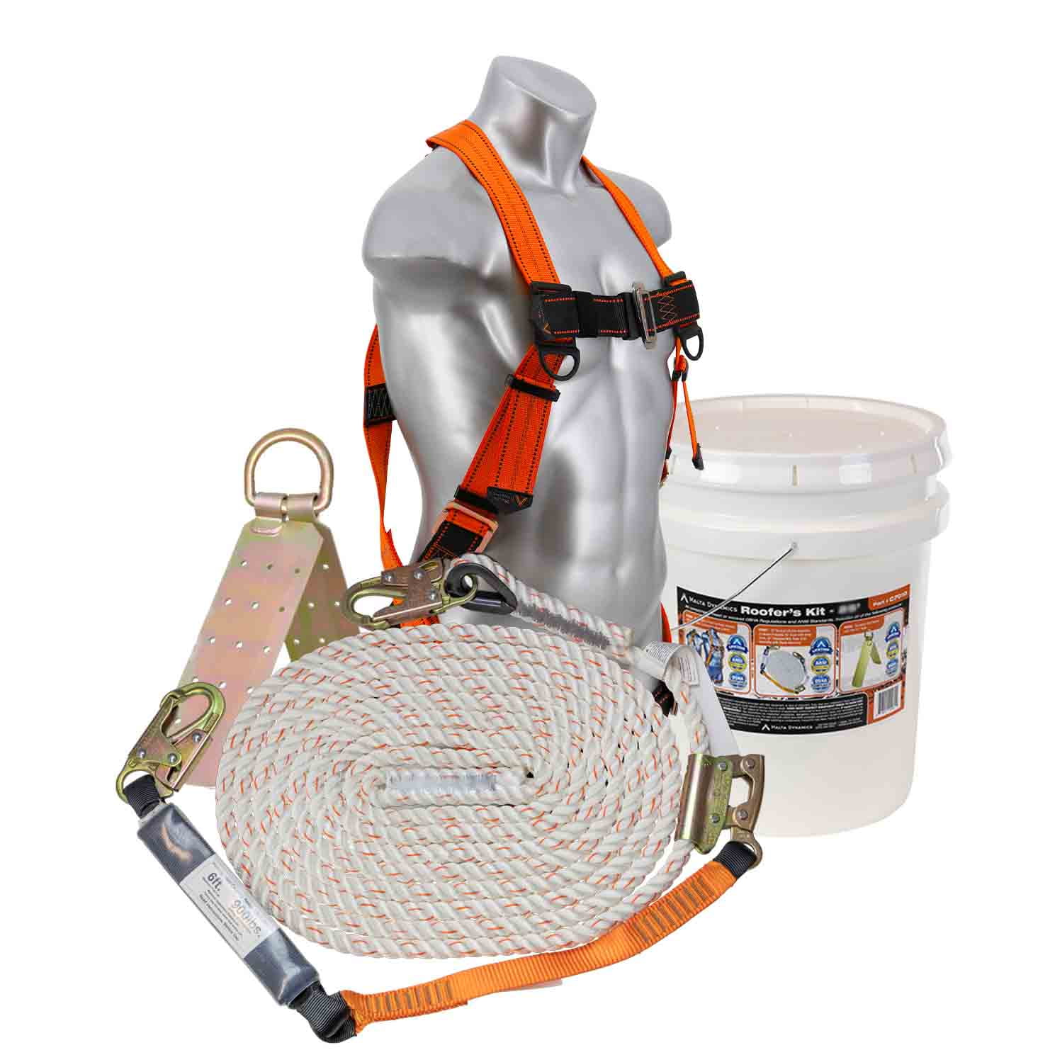 Build Your Own Roofer's Bucket Kit Harness Model: Warthog Pass Thru ...