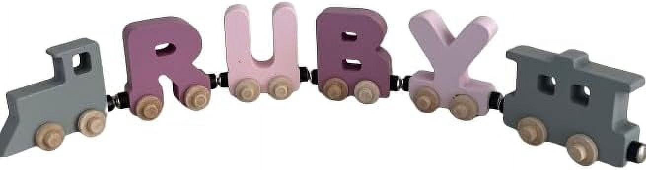 Build Your own Train in Maeve and Pink. Personalized Wooden Magnetic ...