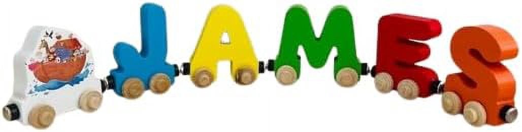 Build Your own Train with Noahs Ark Animals. Personalized Wooden ...