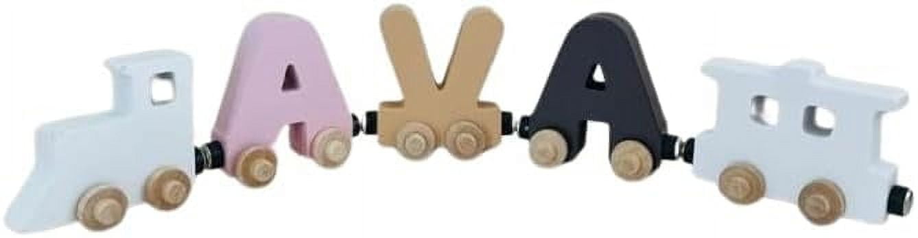 Build Your own Train with Our Neutral Pink Train. Personalized Wooden ...