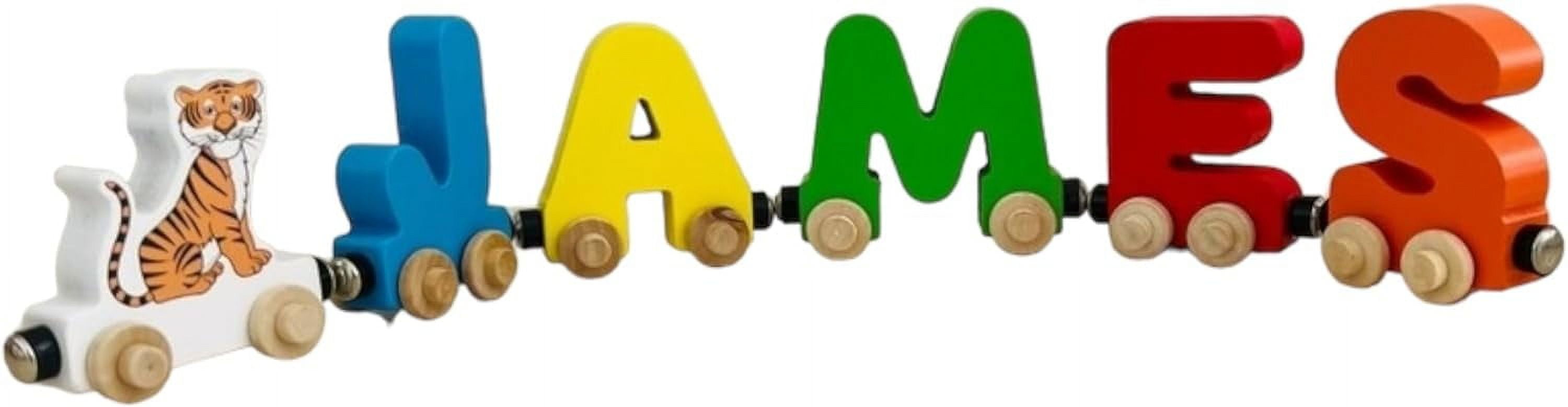 Build Your own Train with Tiger Jungle Animal. Personalized Wooden ...