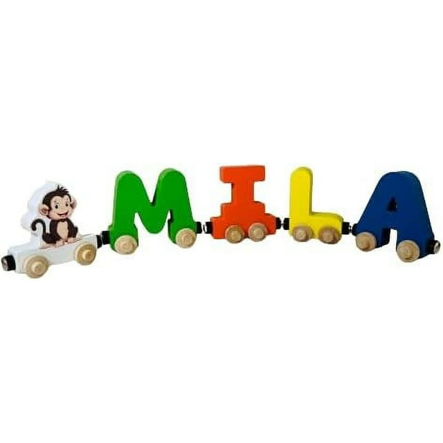 Build Your own Train with a Baby Monkey Jungle Animal. Personalized ...