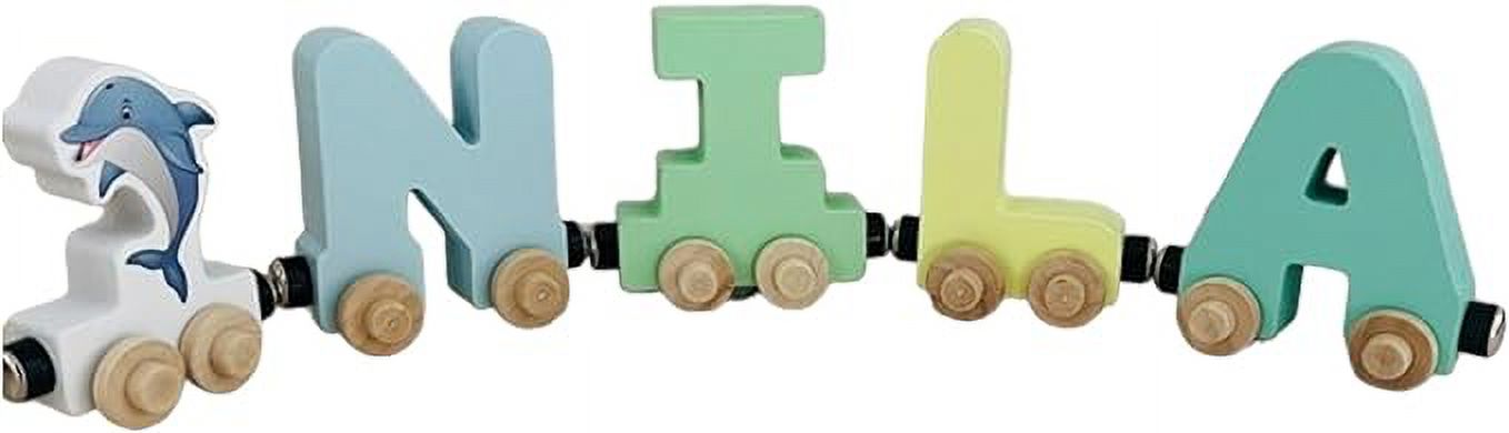 Build Your own Train with a Dolphin Ocean Theme. Personalized Wooden ...