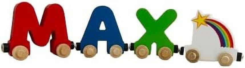 Build Your own Train with a Rainbow Shooting Star. Personalized Wooden ...