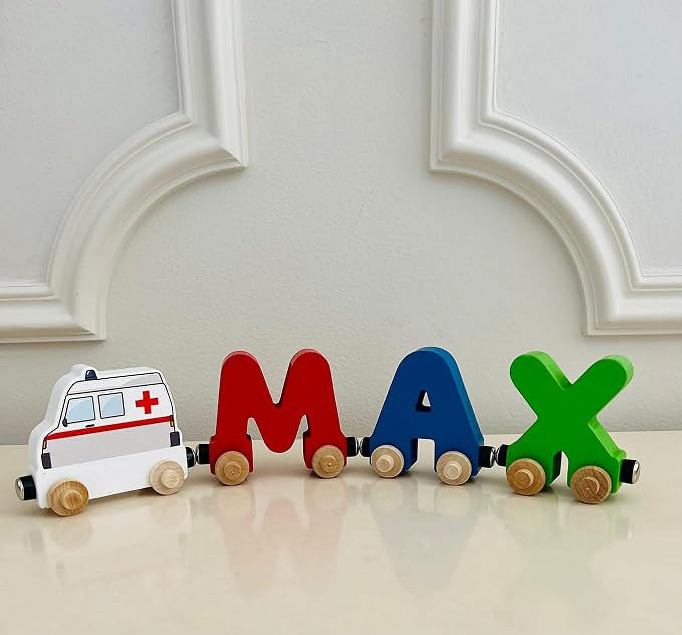 Build Your own Train with an Ambulance car. Personalized Wooden ...