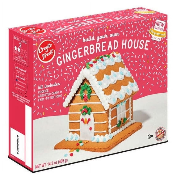 Create-A-Treat Gingerbread House Kit - Skill Level 2 - 14.3 oz ...