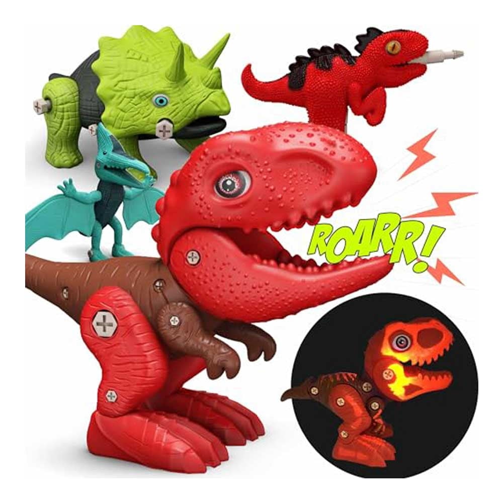 Build your own Dinosaur - Glows in the Dark and Roars - Movable Pieces ...