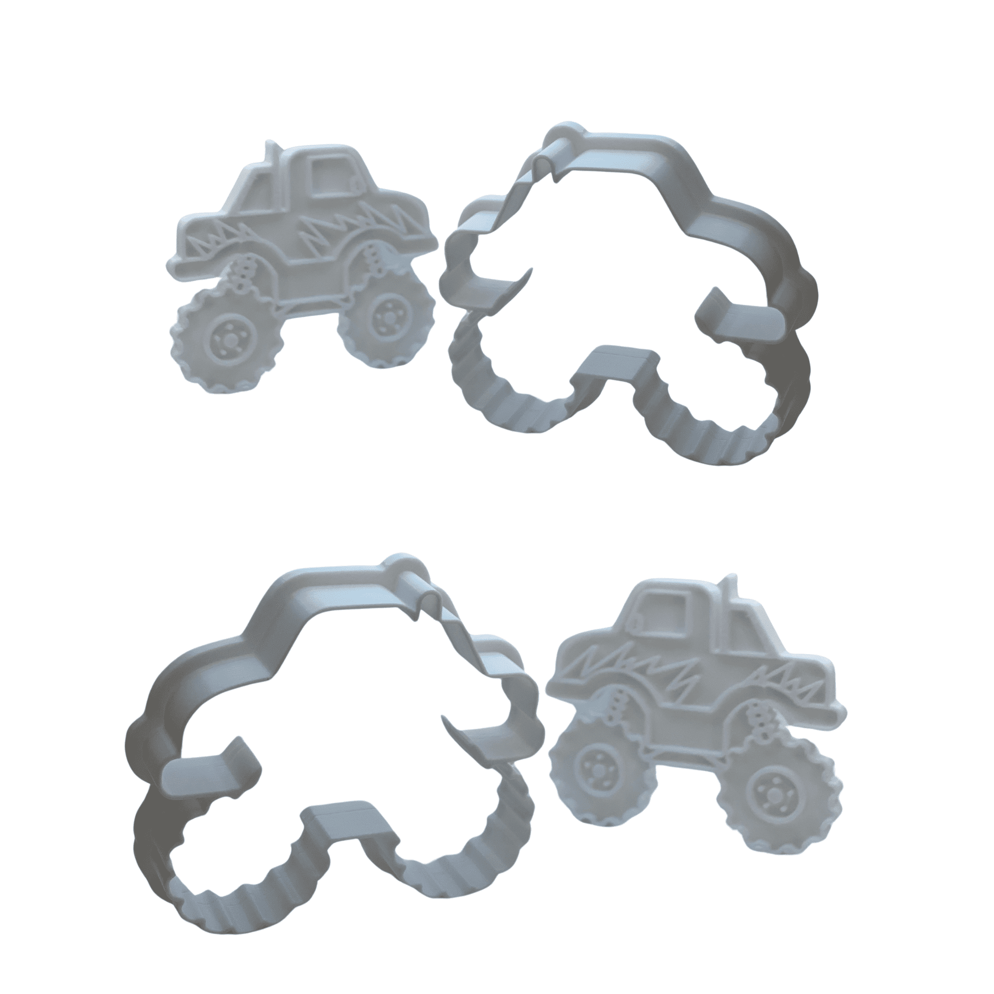 BuildInk Monster Truck Clay Cutter Set – 2 PCS 3D Printed Polymer Clay ...