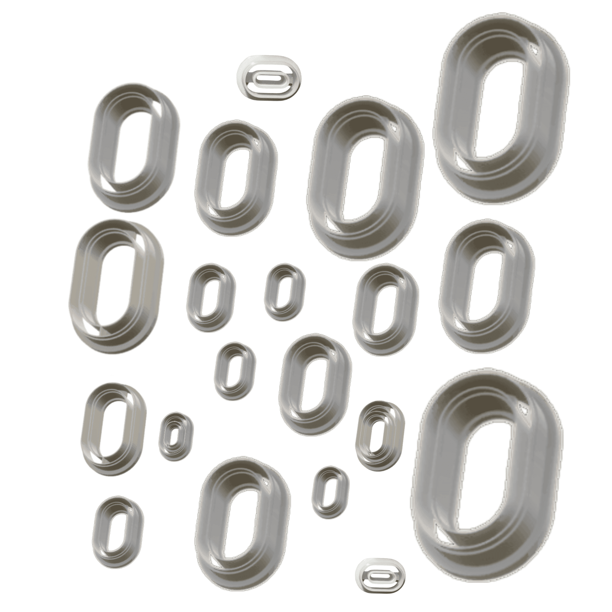 BuildInk™ Oval Cutter Set – 20 PCS 3D Printed Polymer Clay & Fondant ...