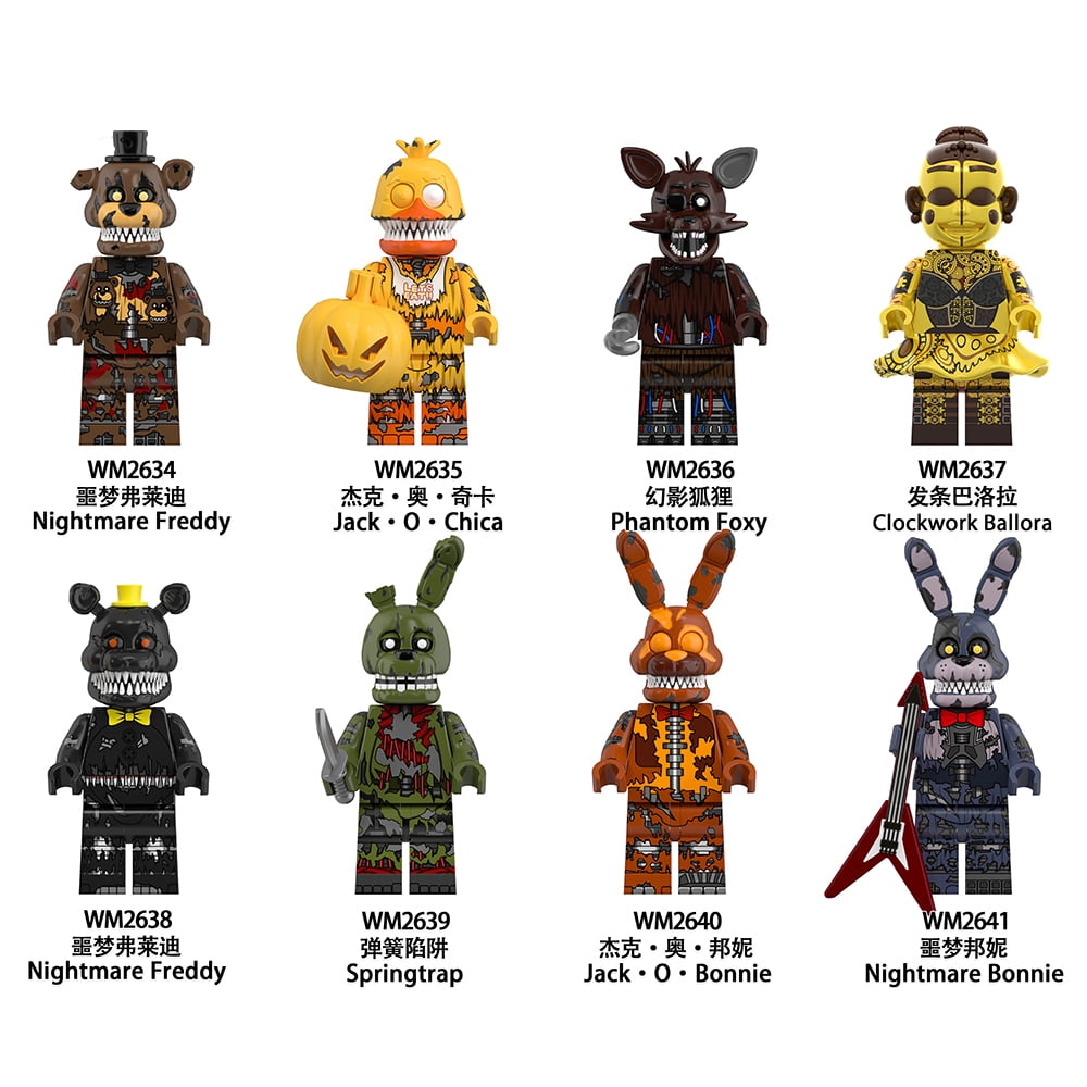 BuildIt 8-Piece FNAF4 Nightmare Freddy Mini Figures Set – Creative ...