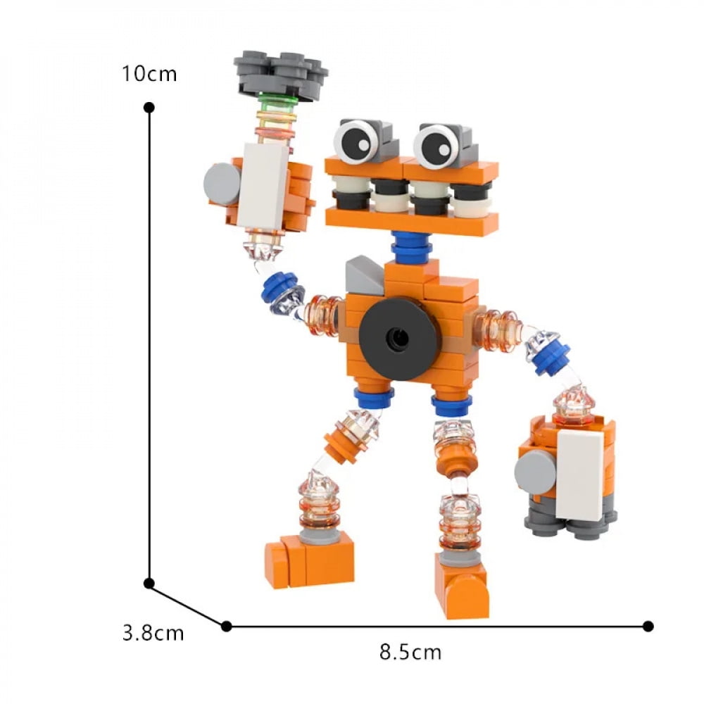 BuildMoc My Singing Chorus Wubbox Robot Building Blocks Set Orange Cute ...