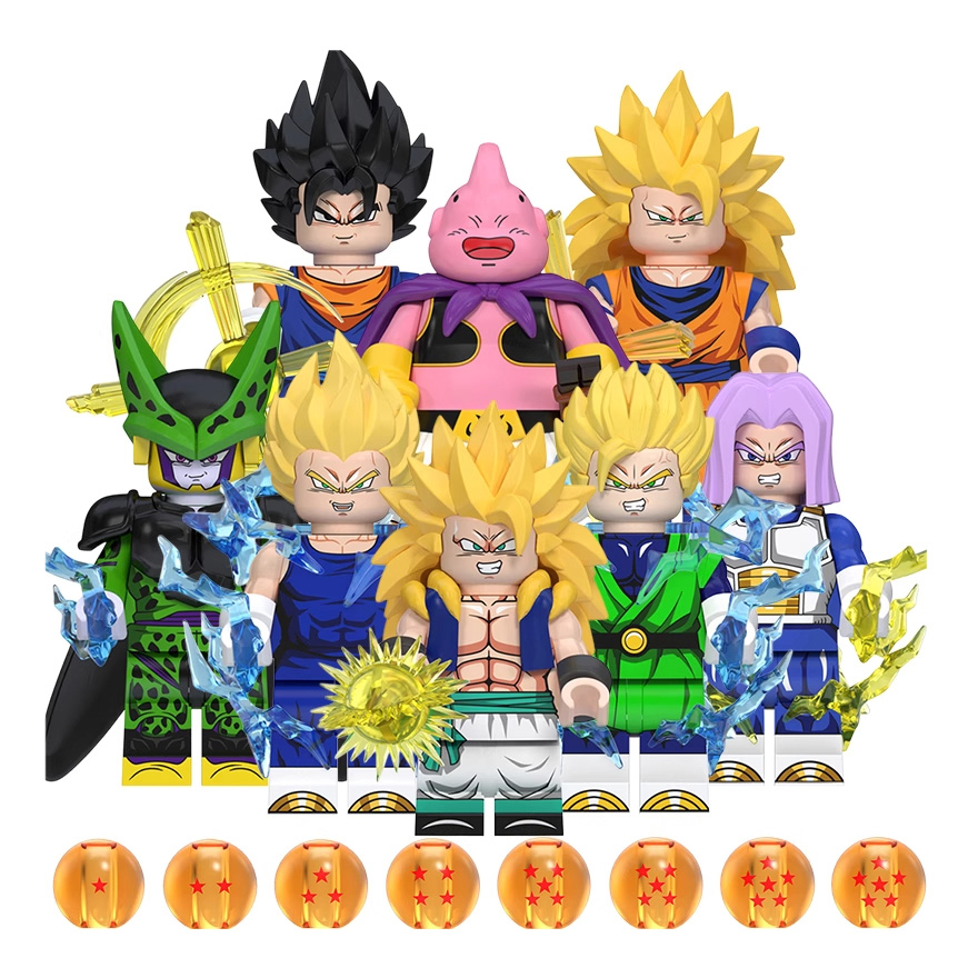 BuildZone 8PCS DBZ & Anime Figure – Cell Gohan Gotenks Set ...