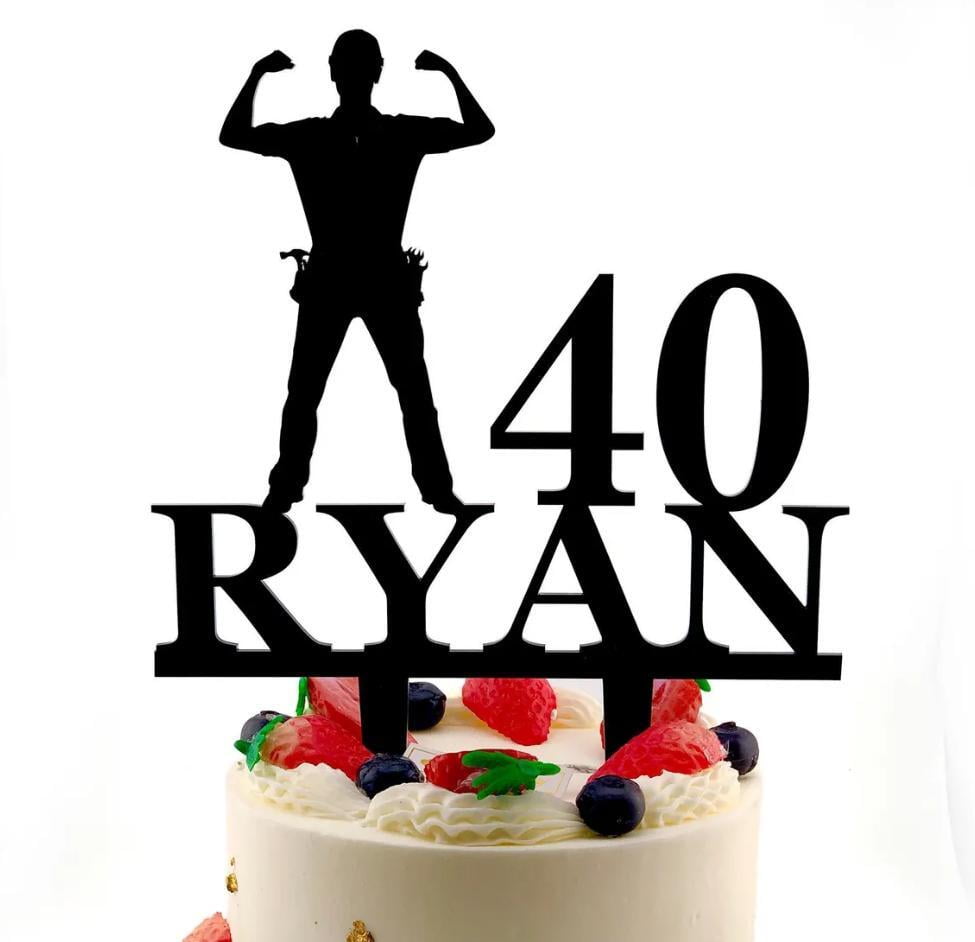 Builder Birthday Cake Topper, Construction Worker Topper, Worker Cake ...