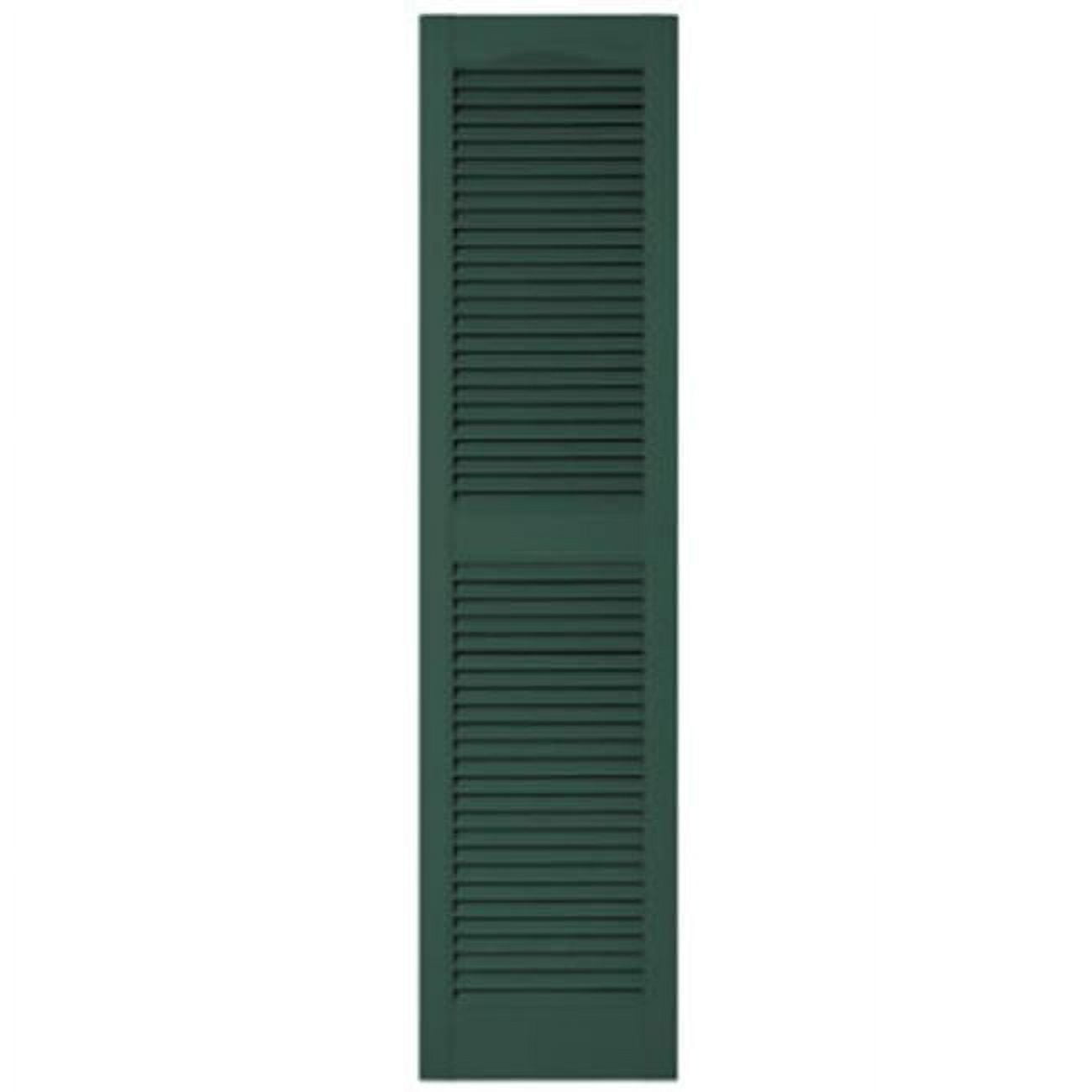 Builders Edge 010140060028 15 x 60 in. Green Vinyl Louvered Shutter ...