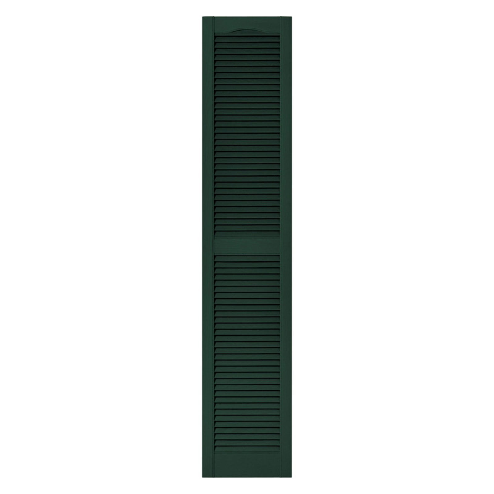 Builders Edge 12W in. Louvered Vinyl Shutter Pair - Walmart.com