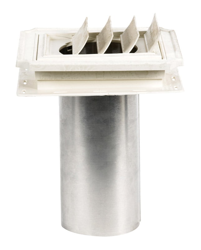 Builders Edge Scalloped Exhaust Vent, Bright White, UV Stabilized, Easy ...