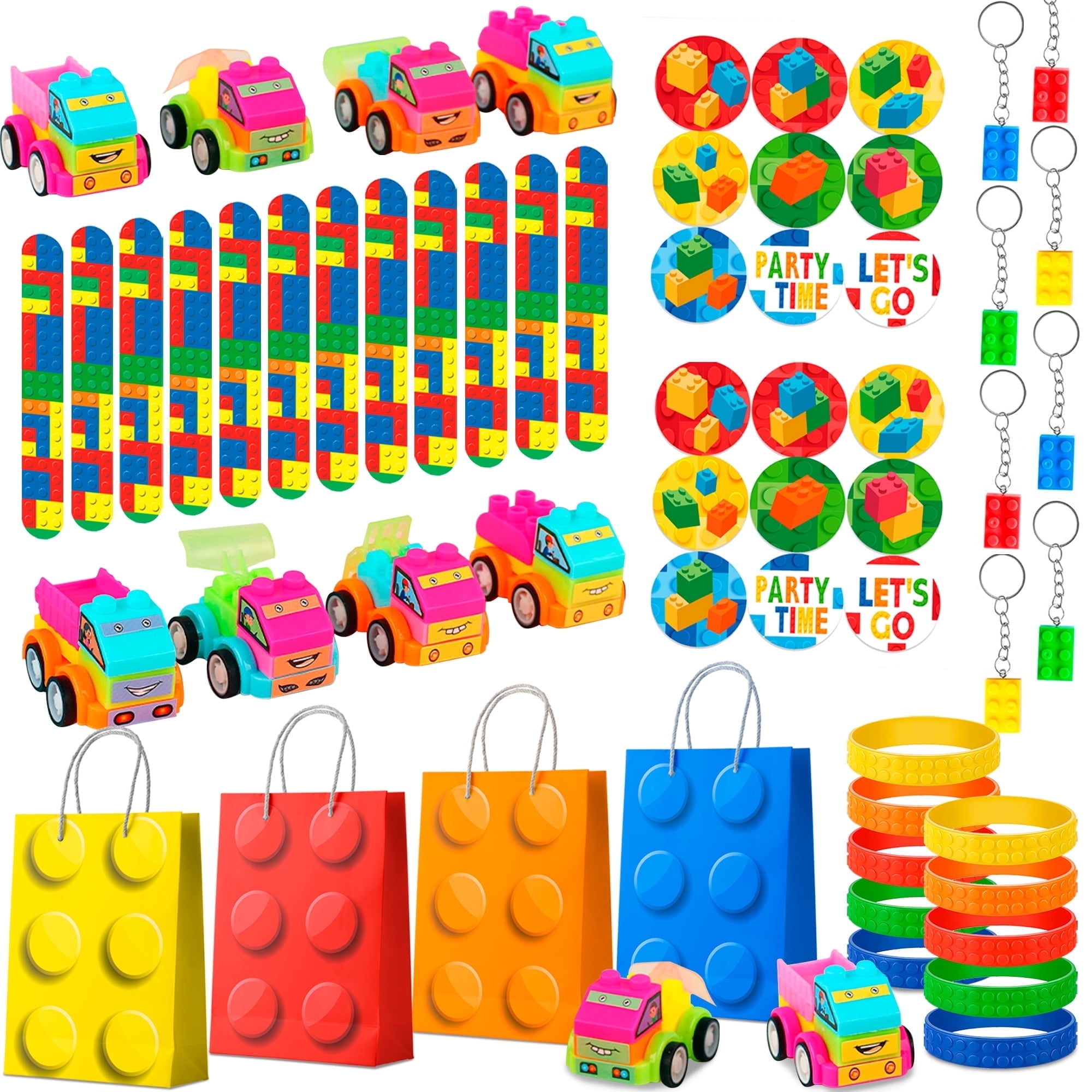 Building Block Birthday Party Favors,62 Pcs Building Blocks Party ...
