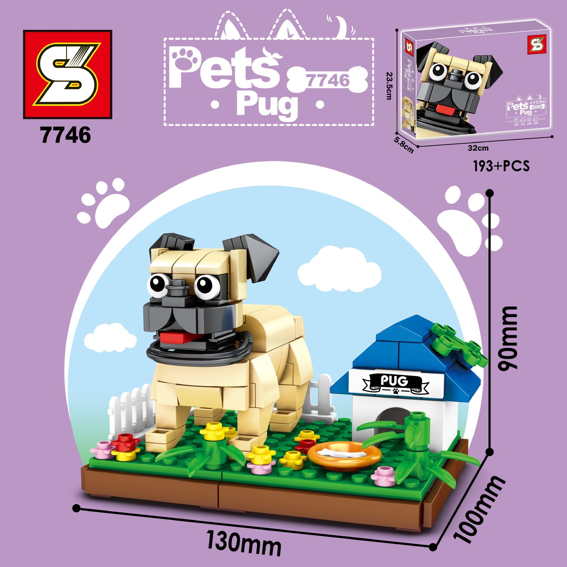 Building Block Dog Micro Mini Block Dogs Building Animal Set DIY 3D ...
