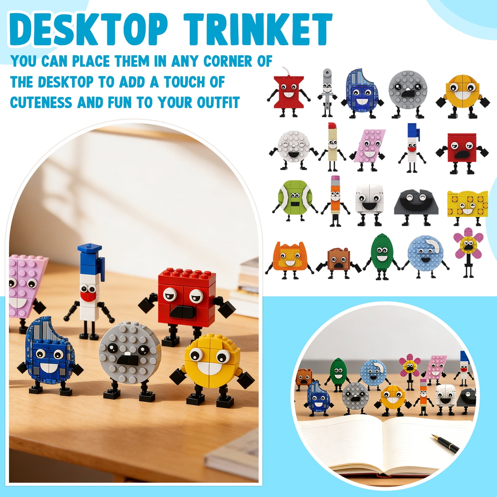 Building Block Figures Set - 20Pcs Mini Building Blocks With 665Pcs ...