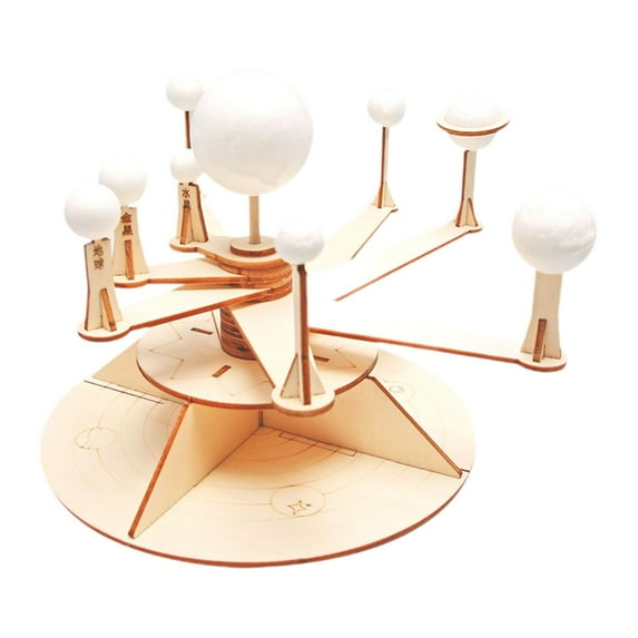 Building Block Model Solar System Model DIY Set Durable Wood Material ...