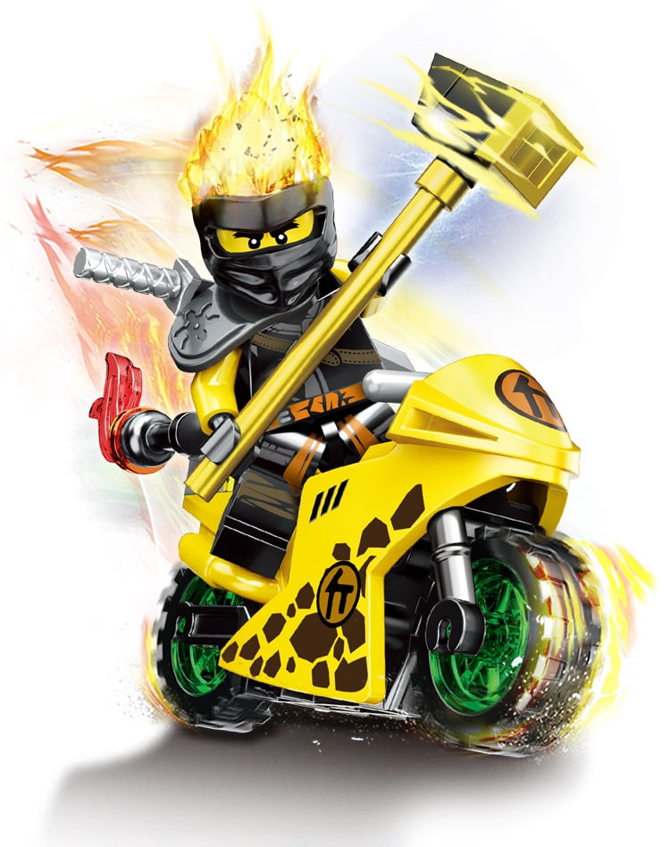 Building Block Ninja Minifigures Ninjago, 1PCS Motorcycle Ninja Action ...