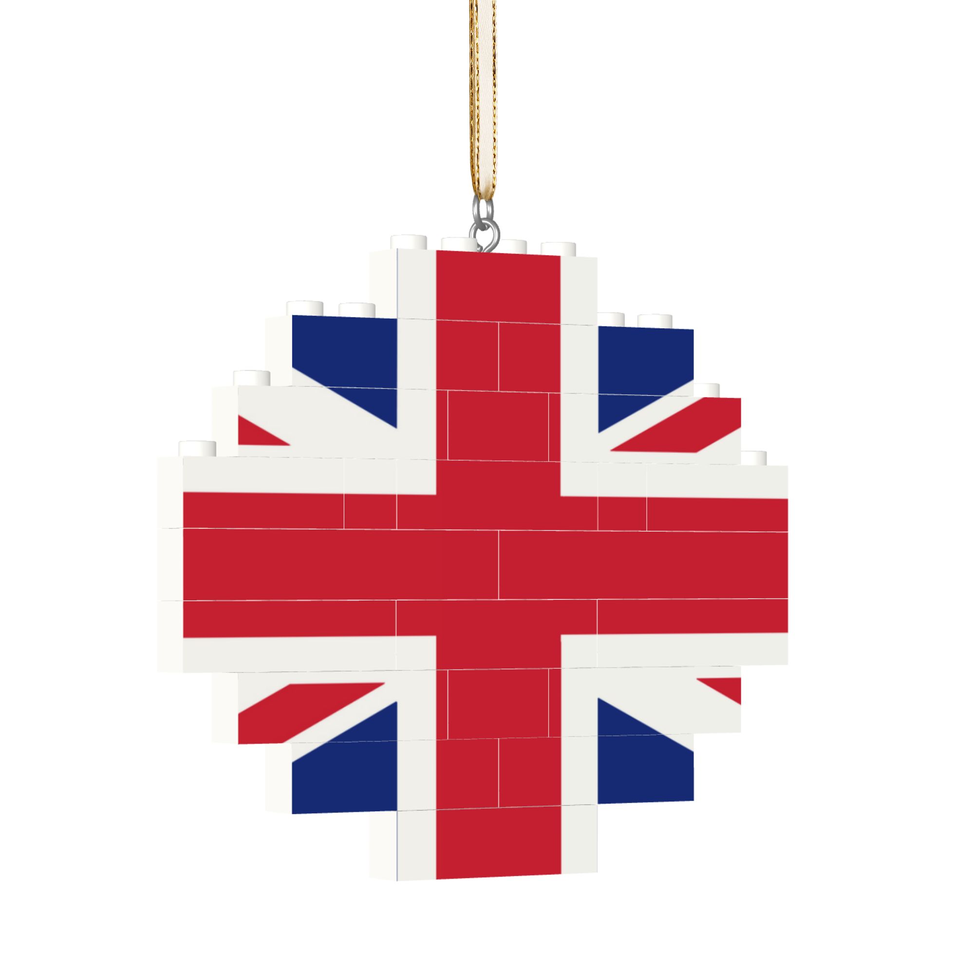 Building Block Puzzle Lozenge Cute British Flag Ornament Funny Gifts ...