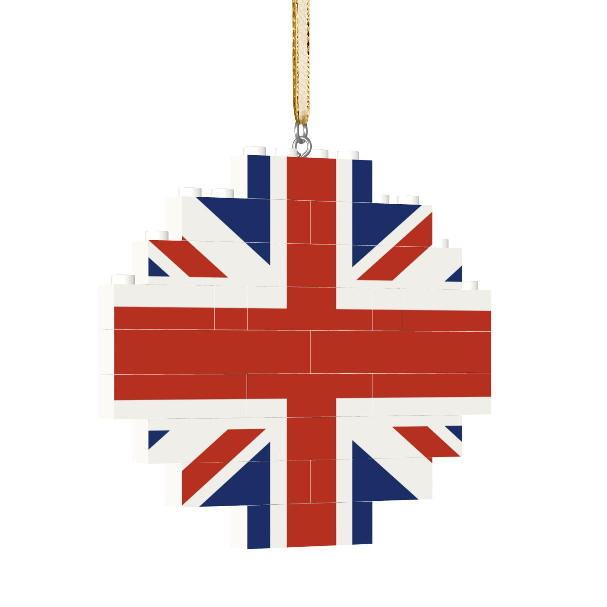 Building Block Puzzle Lozenge Cute British-Flag Ornament Funny Gifts ...