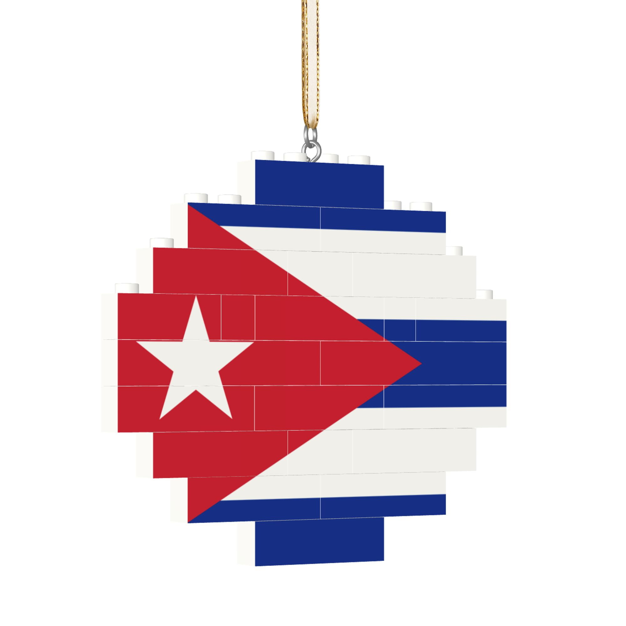 Building Block Puzzle Lozenge Cute Cuba Flag Ornament Funny Gifts ...