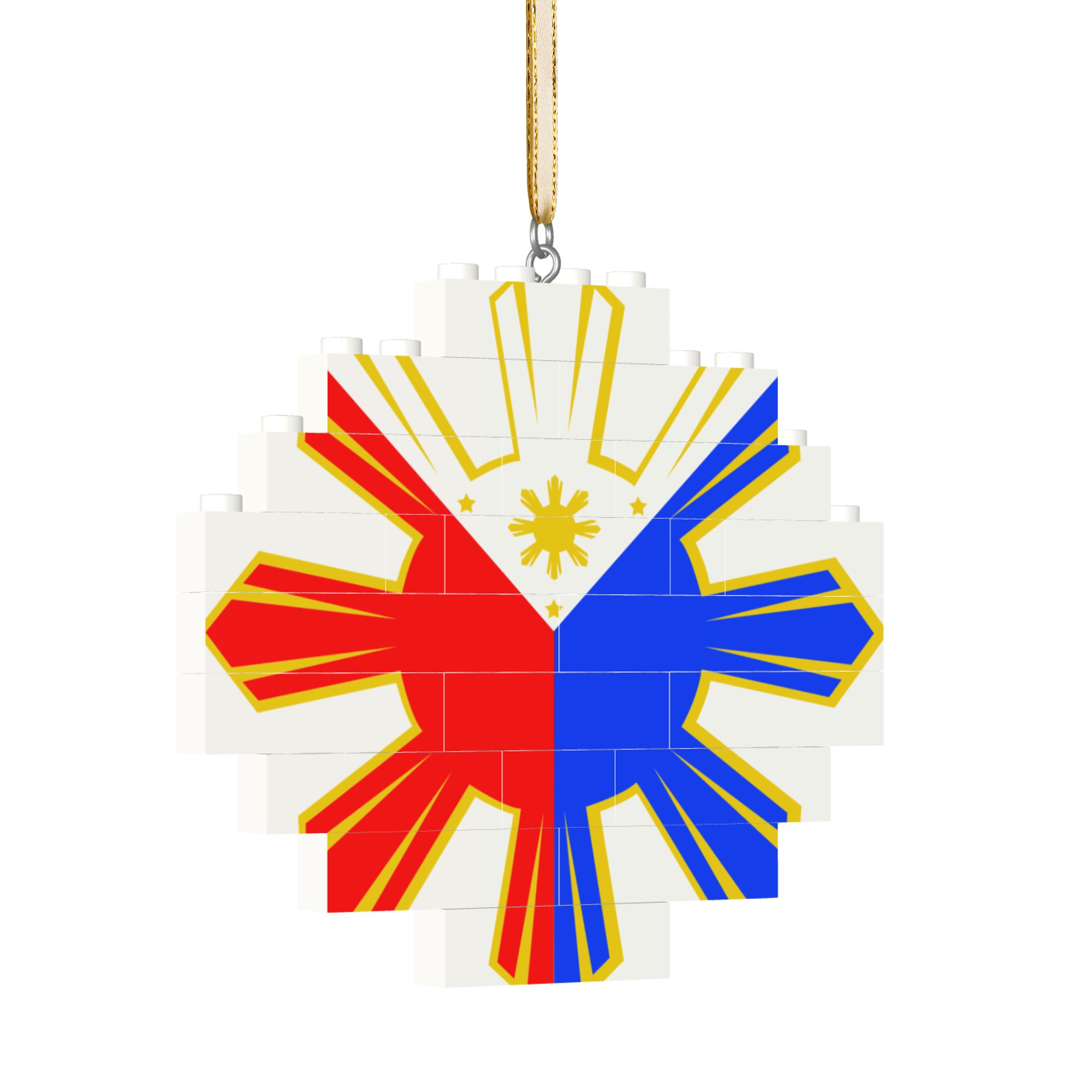 Building Block Puzzle Lozenge Cute Filipino Flag Ornament Funny Gifts ...